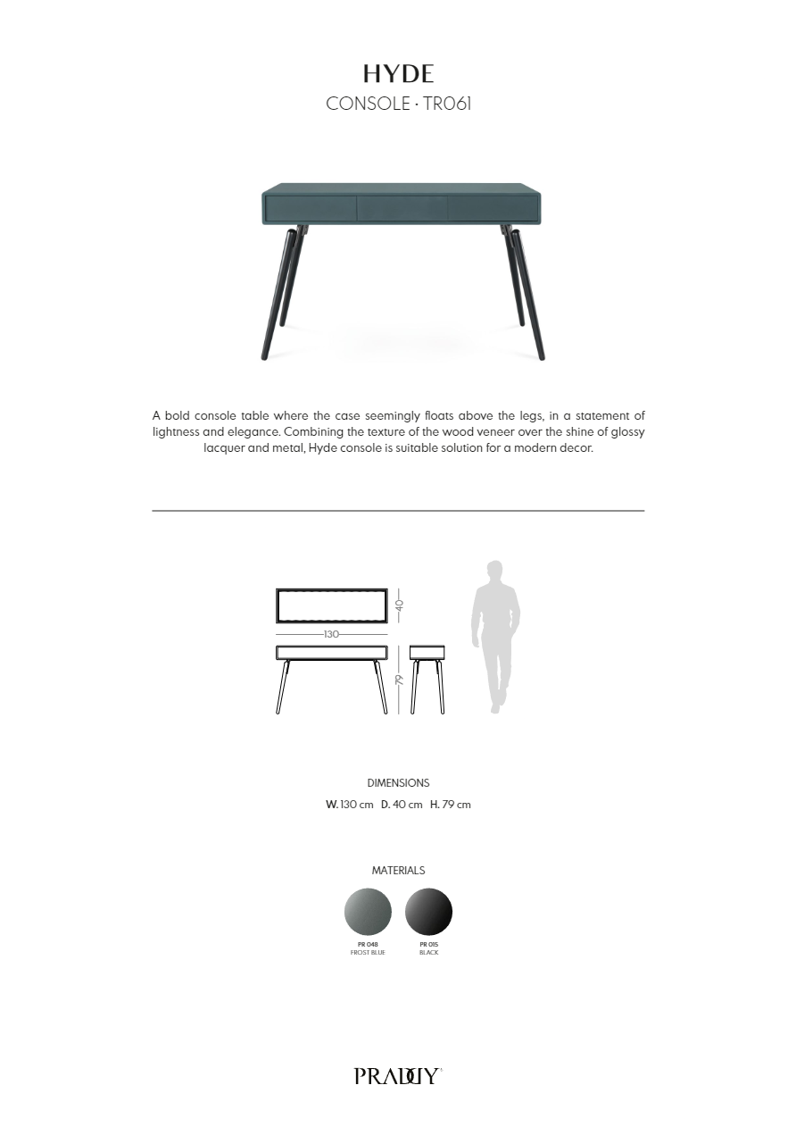 HYDE Wooden console table with drawers By PRADDY