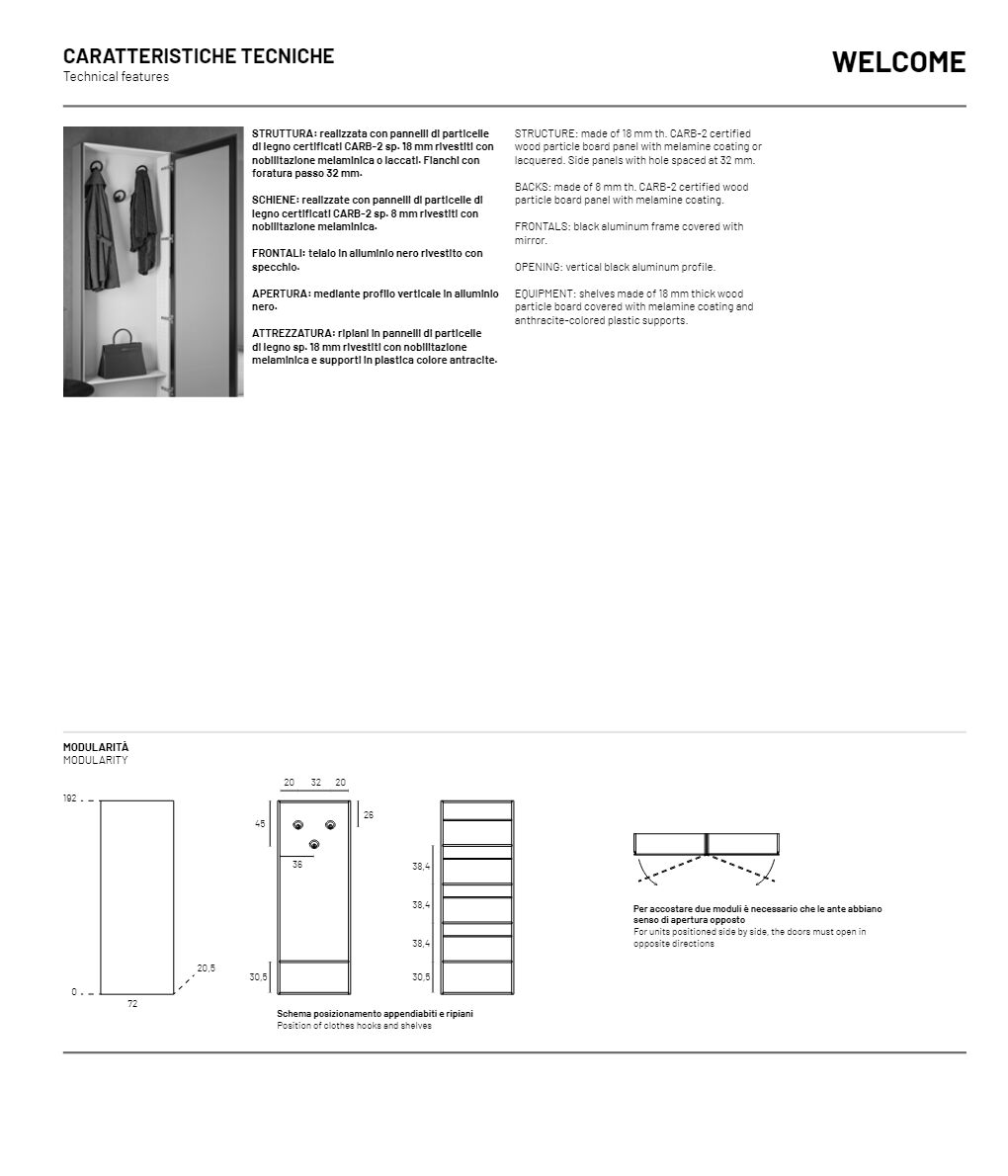 WELCOME COMP.1 Shoe cabinet By Birex