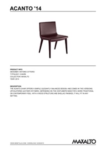 ACANTO '14 Leather chair with armrests By Maxalto | design Antonio Citterio