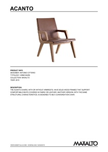ACANTO Leather armchair with armrests By Maxalto | design Antonio Citterio