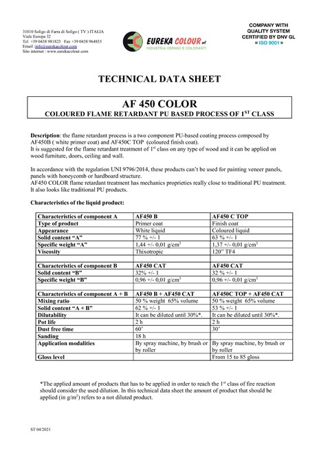 Colored pu flame retardant process of 1st class AF 450 COLOR By EUREKA ...