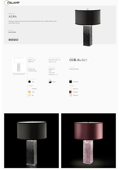 ALBA Table lamp By Italamp