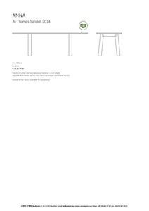 Rectangular oak dining table ANNA By ASPLUND design Thomas Sandell