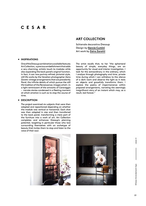 DRESSUP ART COLLECTION Wall-mounted hallway unit By Cesar | design ...