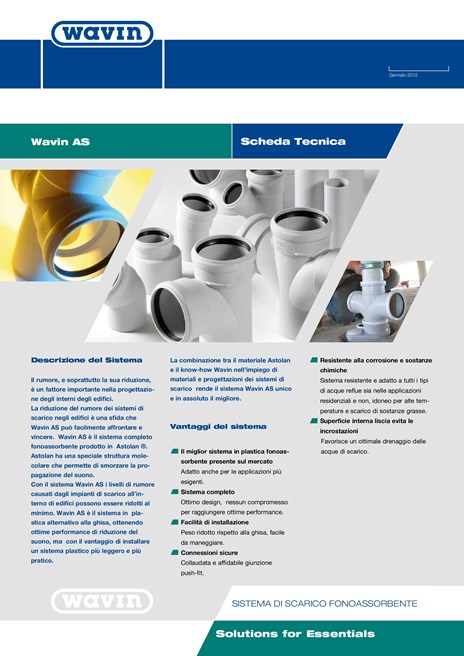 Tubazione di scarico WAVIN AS By WAVIN ITALIA