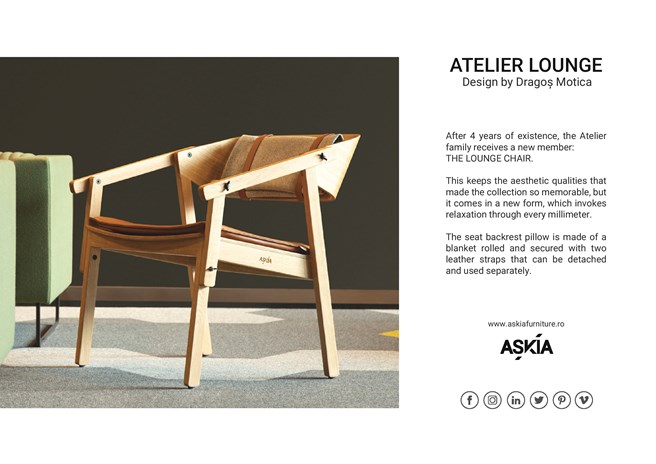 ATELIER LOUNGE | Ash easy chair By Askia design Dragos Motica