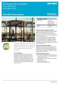 Porta d’ingresso automatica girevole ASSA ABLOY RD3 / RD4 - ASSA ABLOY ...
