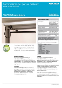 Porta con automatismo a battente sottile ASSA ABLOY SW300 / ASSA ABLOY ...