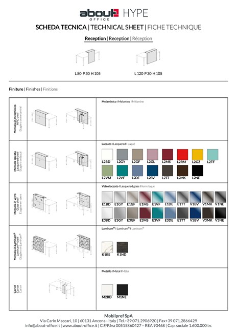 HYPE | Lacquered glass reception desk By About Office