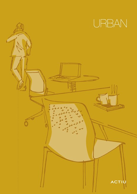 URBAN-BLOCK | Silla operativa con brazos Silla de oficina con brazos de 5 radios By ACTIU ...