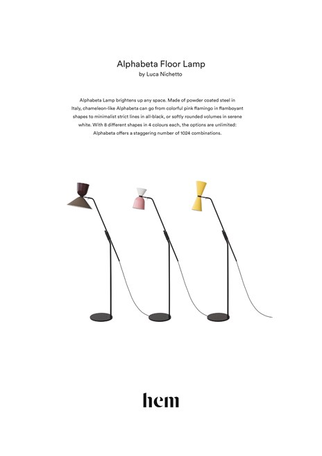ALPHABETA | Floor lamp By Hem design Luca Nichetto