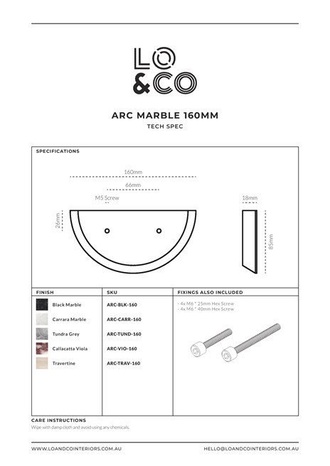 ARC | Calacatta Viola marble furniture handle Calacatta Viola marble ...