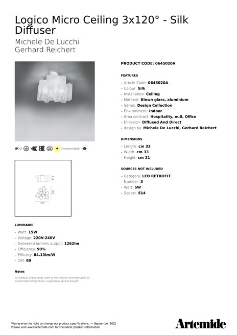 LOGICO 3X120° Ceiling lamp By Artemide | design Michele De Lucchi ...
