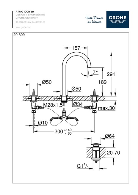 ATRIO ICON 3D 洗脸池水龙头 By Grohe