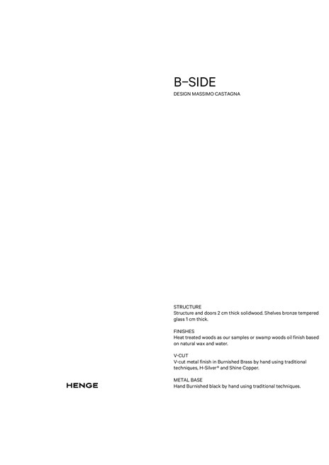 B-SIDE Solid wood sideboard By Henge | design Massimo Castagna