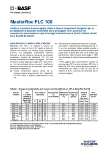 Additivo fluidificante anti-ritiro per miscele cementizie MasterRoc FLC 100 By Master Builders ...