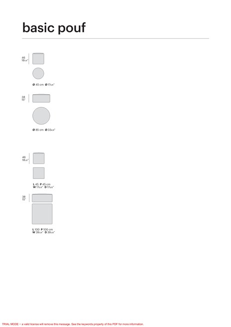 BASIC pouf By Bolzan Letti
