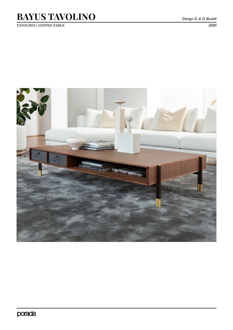 BAYUS | Coffee table By Porada design Gabriele & Oscar Buratti