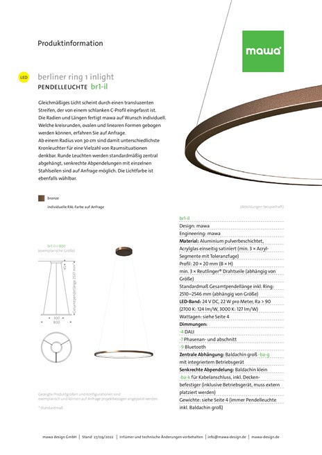 BERLINER RING 1 INLIGHT lampada a sospensione By Mawa Design design ...