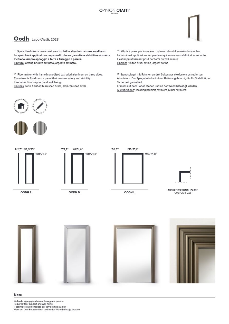 OODH Specchio By Opinion Ciatti | design Lapo Ciatti