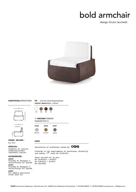 BOLD | Fauteuil de jardin By Plust design Giulio Iacchetti