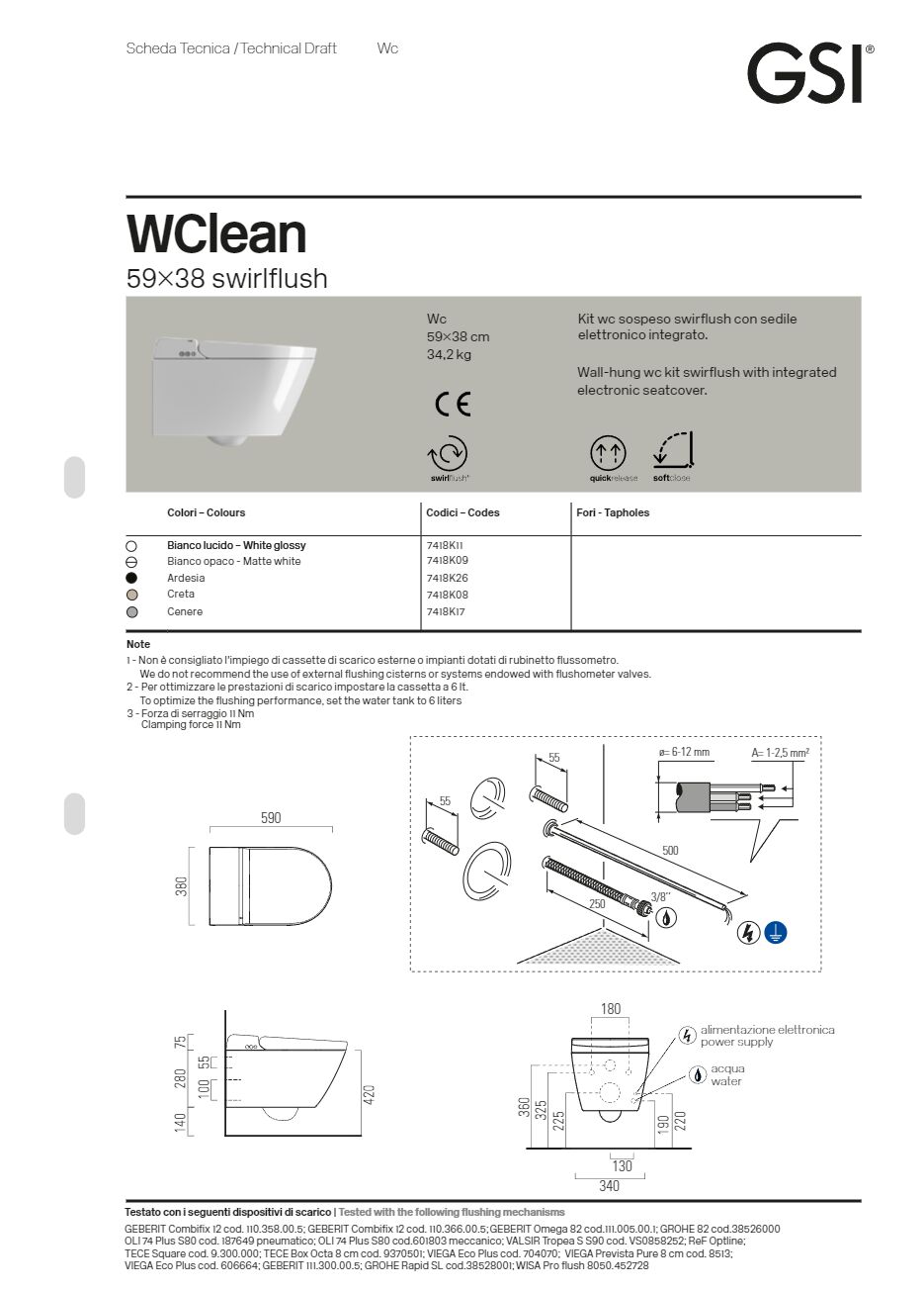 WCLEAN Toilet By GSI ceramica