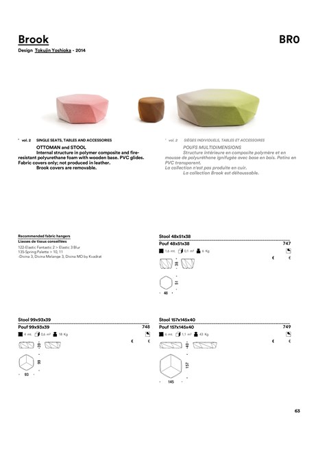 BROOK Pouf By Moroso
