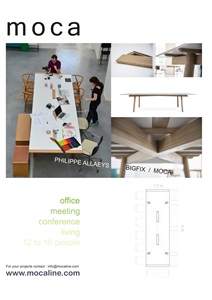 BIGFIX Rectangular wooden table By Moca | design Philippe Allaeys