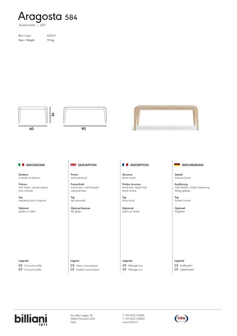 ARAGOSTA 584 Table basse By Billiani