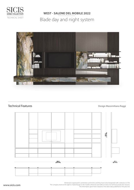 BLADE DAY SYSTEM | TV wall system By Sicis design Massimiliano Raggi