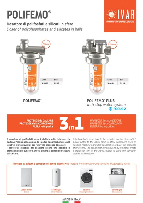 Polyphosphate dispenser POLIFEMO By IVAR