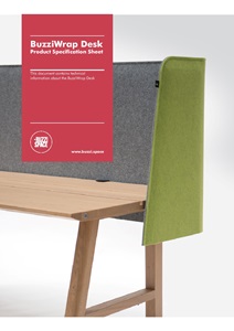 BuzziWrap Desk Acoustical desk panel By BuzziSpace