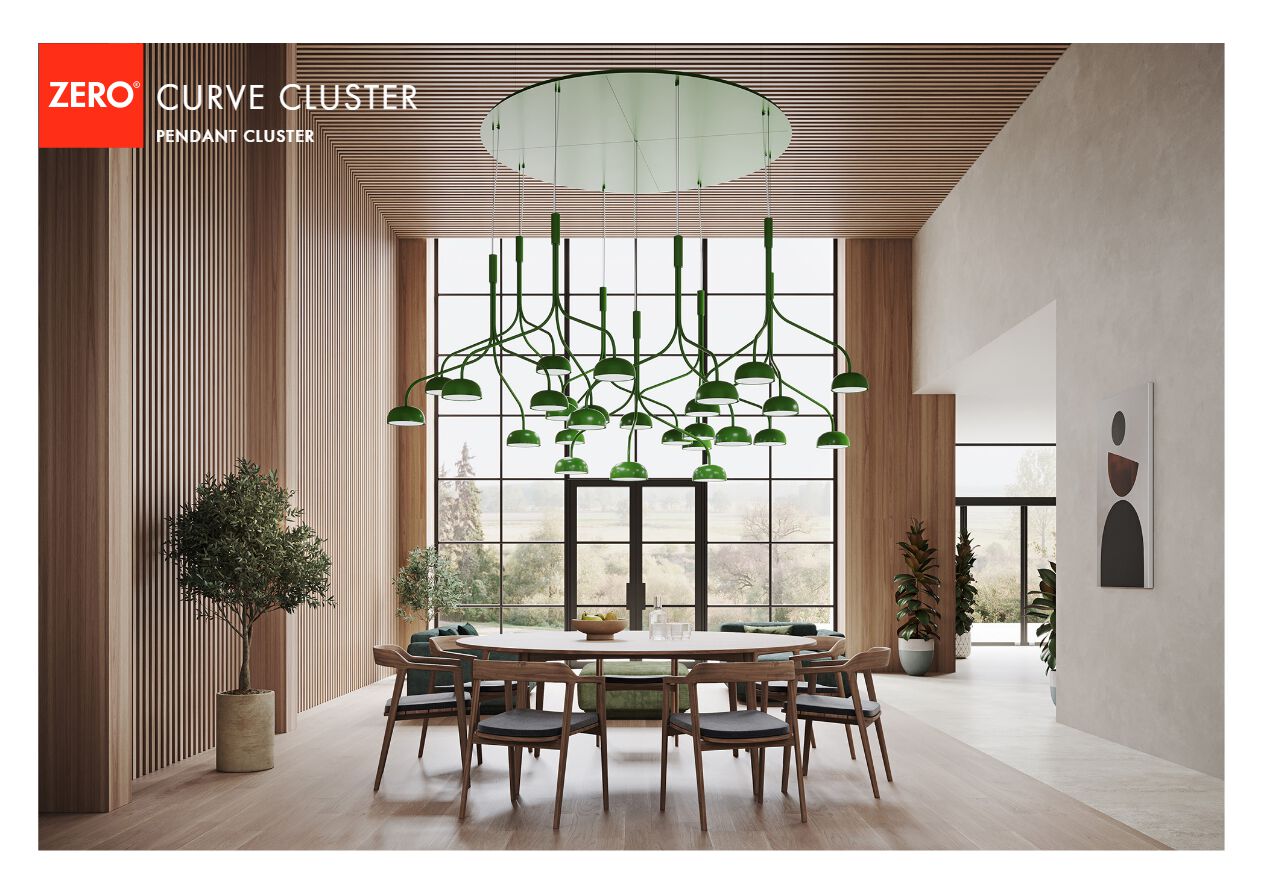 CURVE CLUSTER SINGLE Suspension en métal By Zero