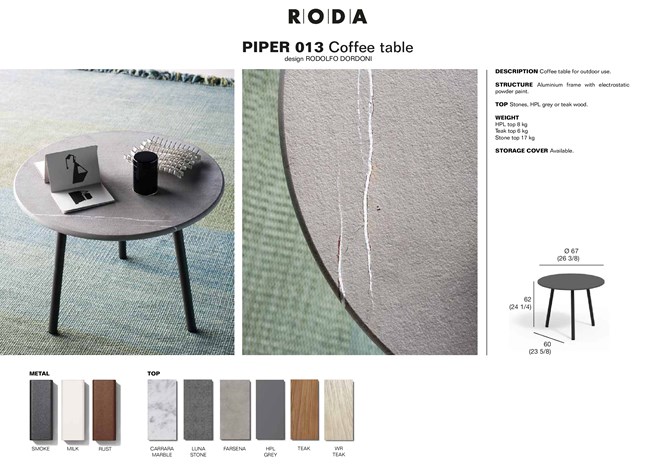 PIPER 013 | Table basse en teck Tables basses de jardin ronde en teck ...