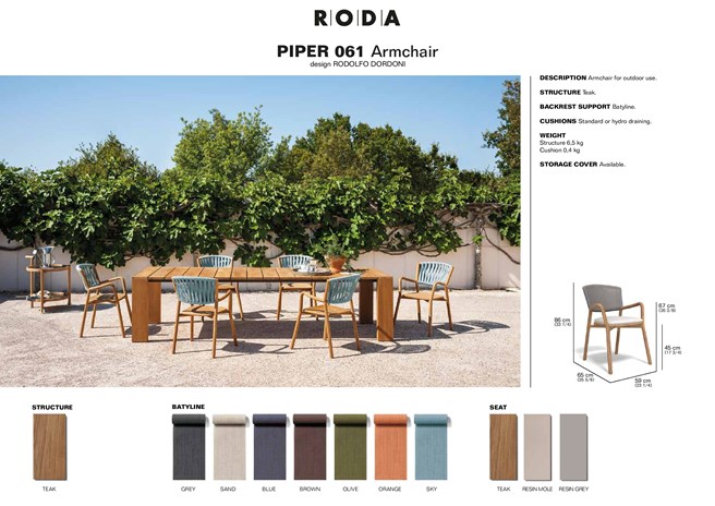 PIPER 061 By RODA diseño Rodolfo Dordoni