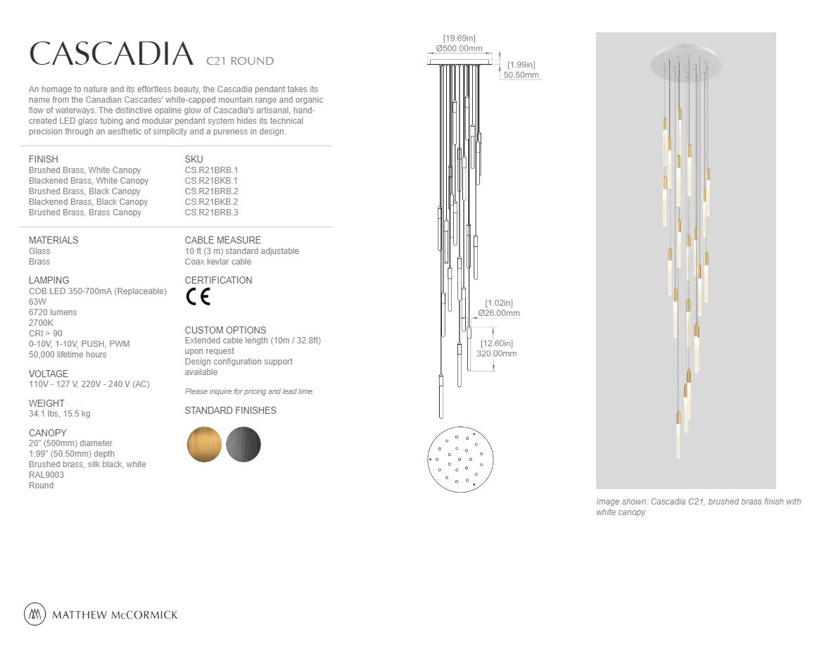 CASCADIA LED opal glass pendant lamp By Matthew McCormick | design ...