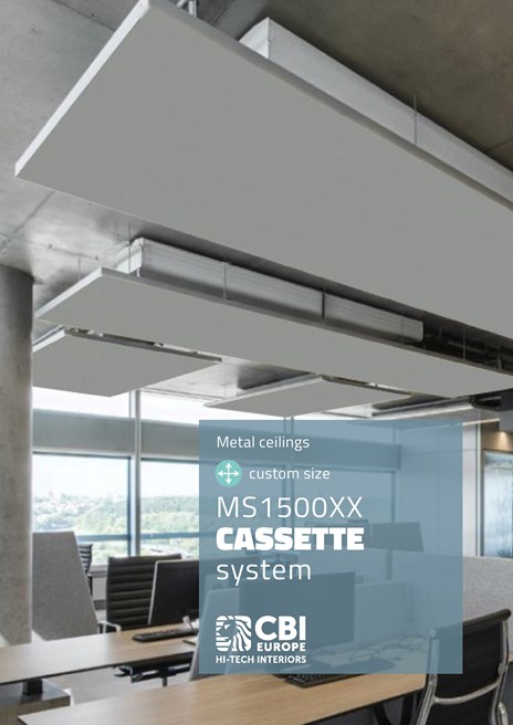 CASSETTE 1500 ceiling panels By CBI Europe