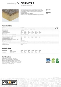 Panneau thermo-isolant / panneau acoustique CELENIT L2 By CELENIT