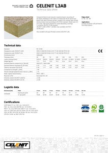 CELENIT MINERAL Panel aislante térmico / panel acústico By CELENIT