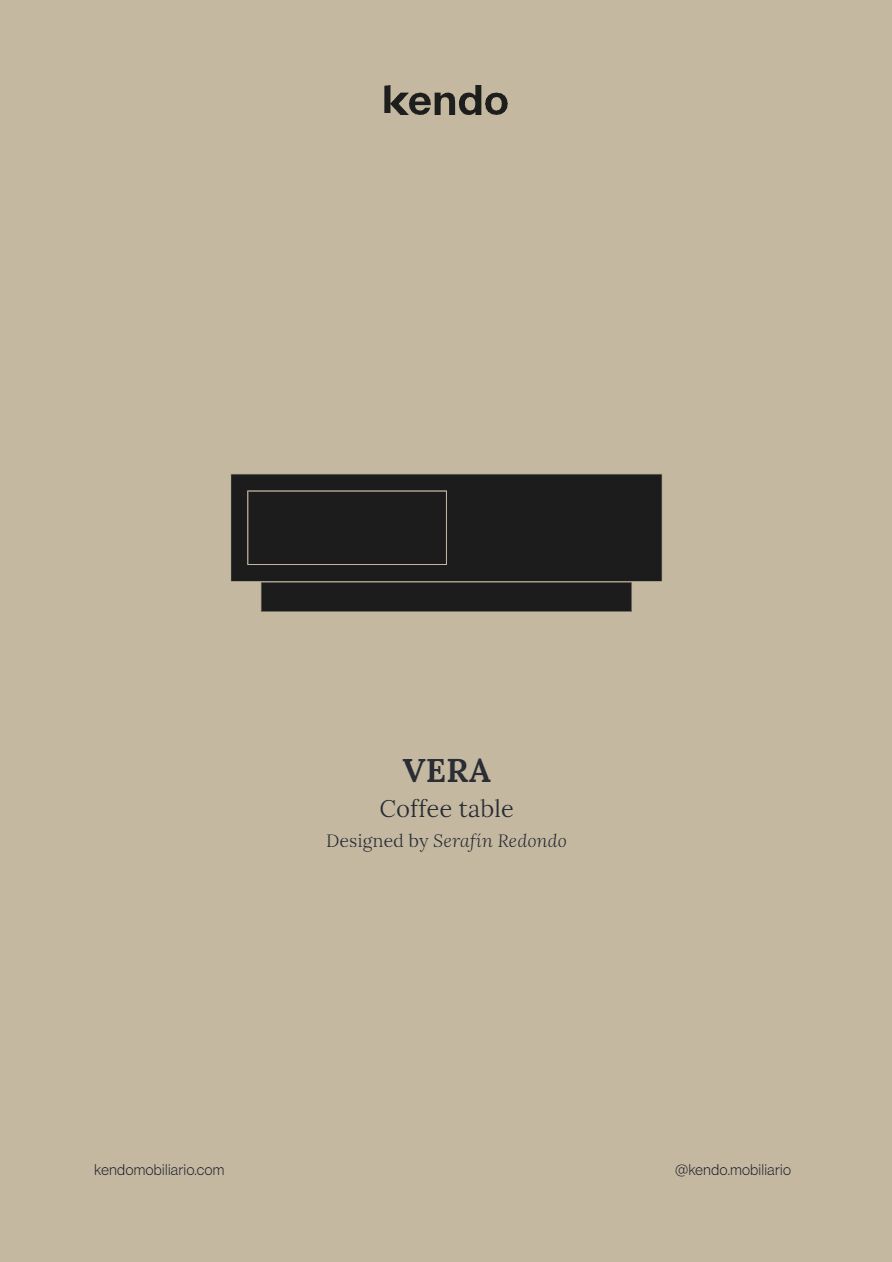 VERA Square low coffee table with integrated magazine rack By Kendo ...