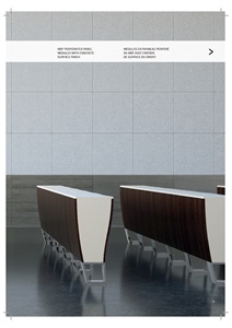 MDF perforated panel modules with concrete surface CONCRETECH By Ares Line