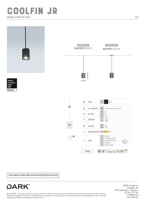 COOLFIN JR | Spot semi-encastrado By Dark design MaDe design