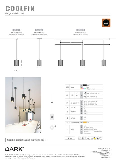 COOLFIN Spot pour plafond en aluminium By Dark | design MaDe design