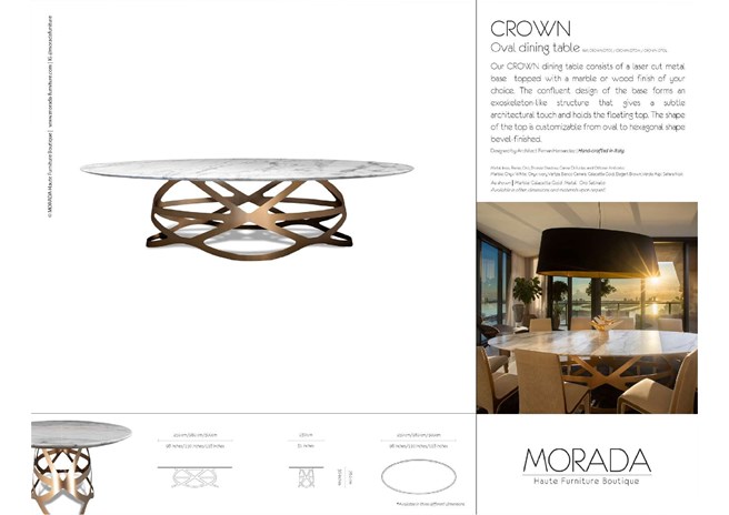 CROWN | Oval table Crown Collection By MORADA design Fernan I. Hernandez