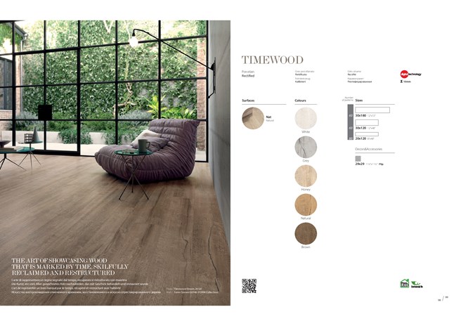 TIMEWOOD NATURAL Pavimento/rivestimento in gres porcellanato effetto ...