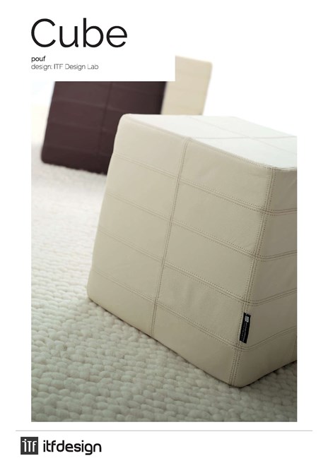 Square fabric pouf CUBE By I.T.F. Design design Alberto Turolo