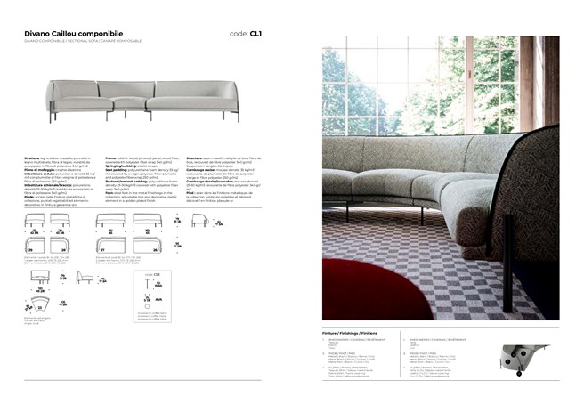 CAILLOU | Sectional sofa By Liu Jo Living Collection design Simone Cagnazzo