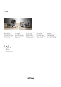 Upholstered fabric armchair CECILE By Meridiani