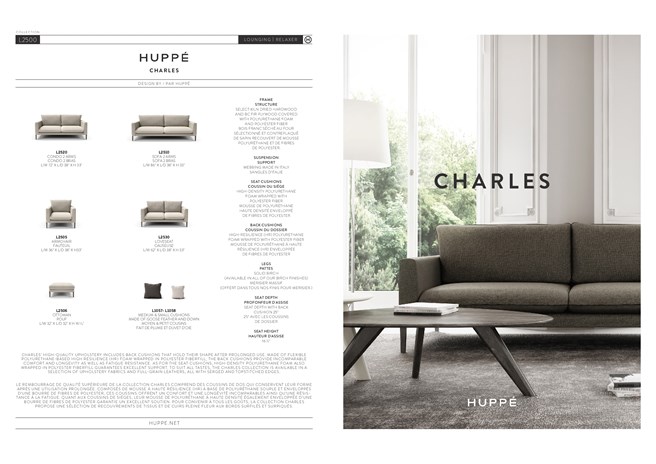 CHARLES Fauteuil en tissu avec accoudoirs By Huppé