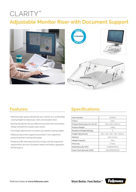 CLARITY™ | Stand By Fellowes